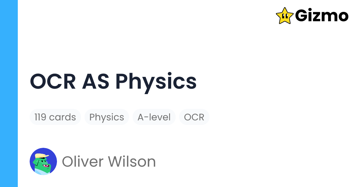 Ocr As Physics | Flashcards