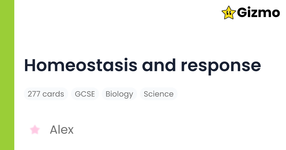 Homeostasis and Response | Flashcards