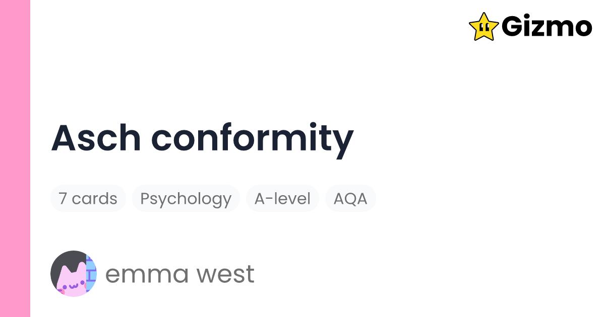 Asch Conformity | Flashcards