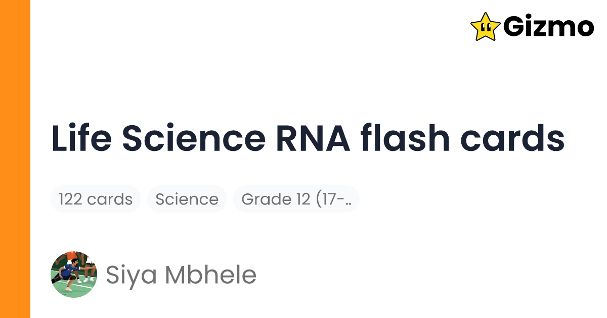Life Science Rna Flash Cards | Flashcards