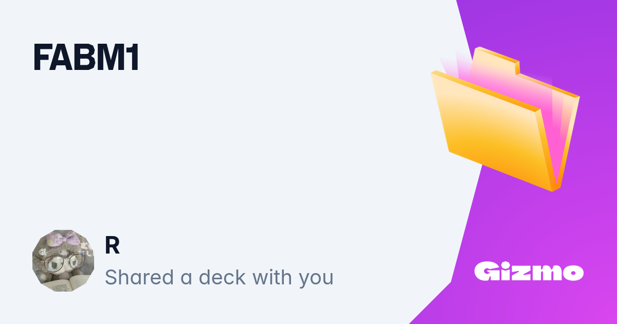 Fabm1 | Flashcards
