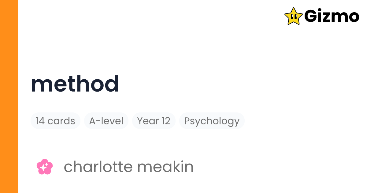 Method Flashcards method-flashcards