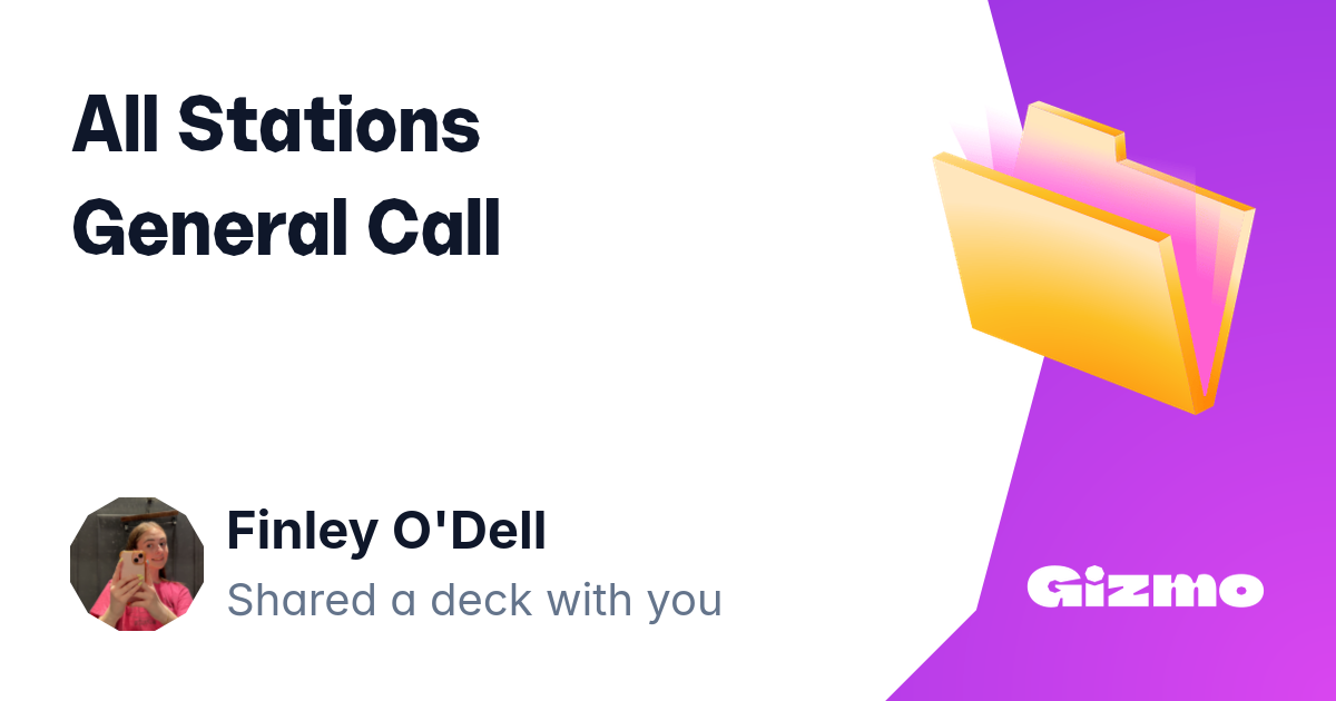 All Stations General Call | Flashcards