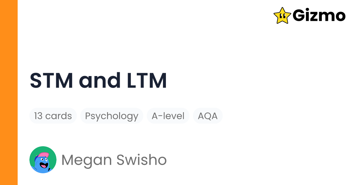 Stm and Ltm | Flashcards