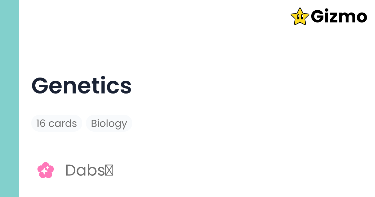 Genetics | Flashcards