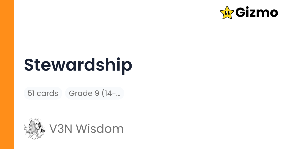 Stewardship | Flashcards