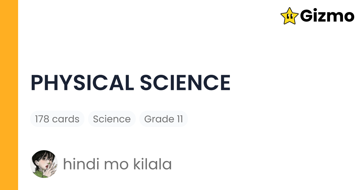 Physical Science | Flashcards