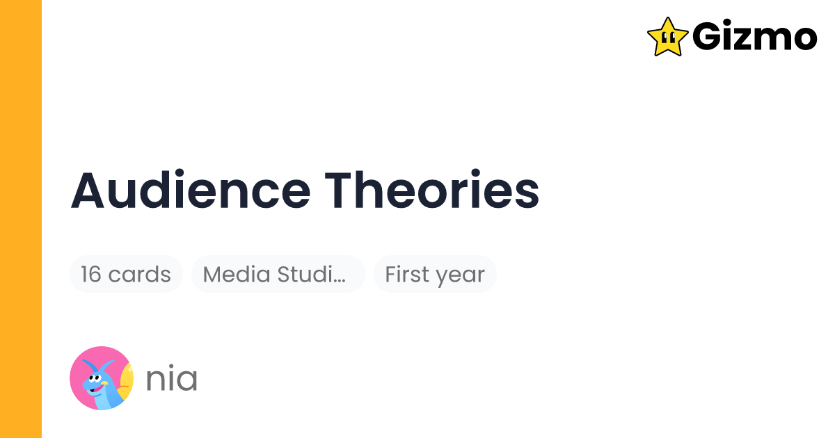 Audience Theories | Flashcards