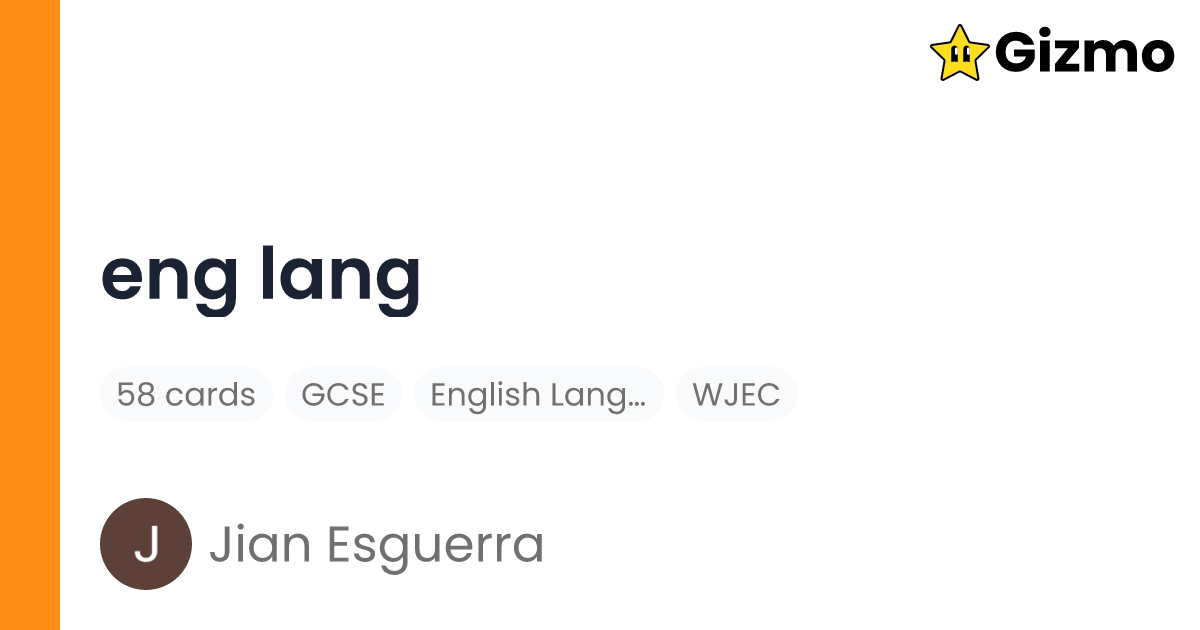 Eng Lang | Flashcards
