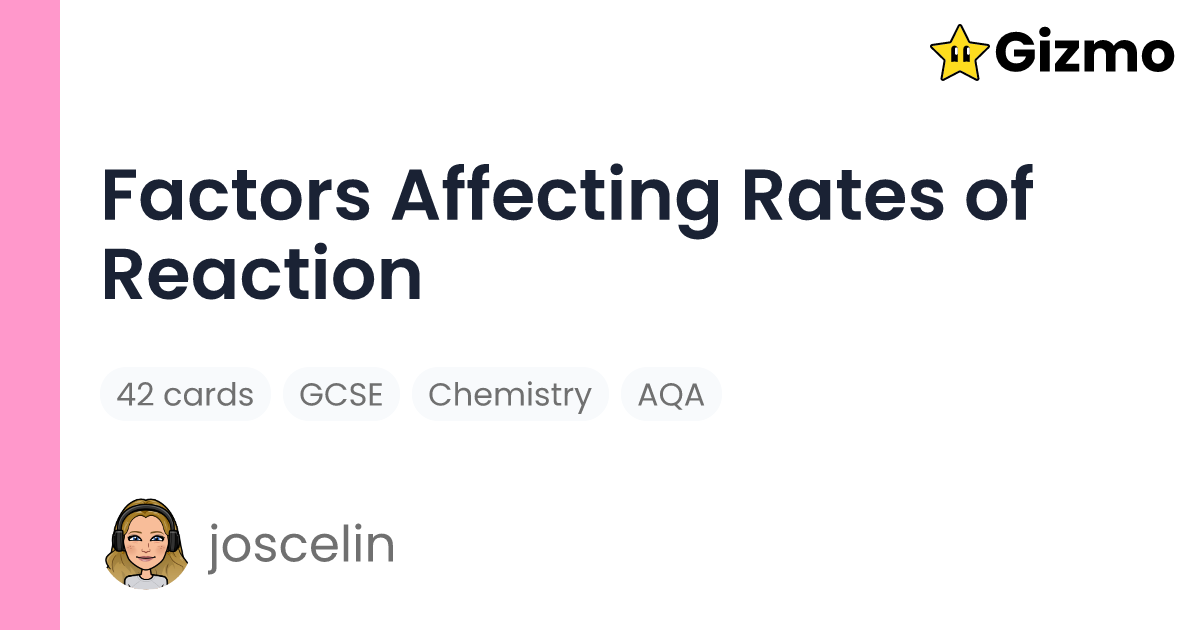 Factors Affecting Rates Of Reaction | Flashcards