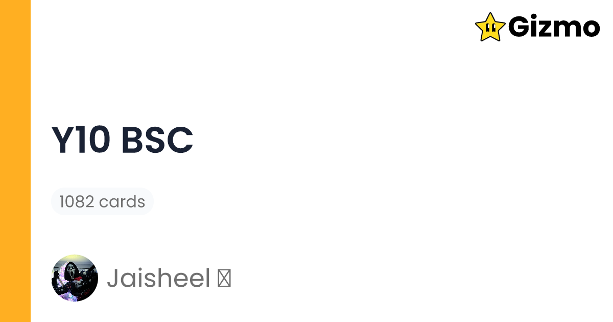 Y10 Bsc | Flashcards