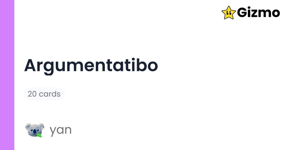 Argumentatibo | Flashcards