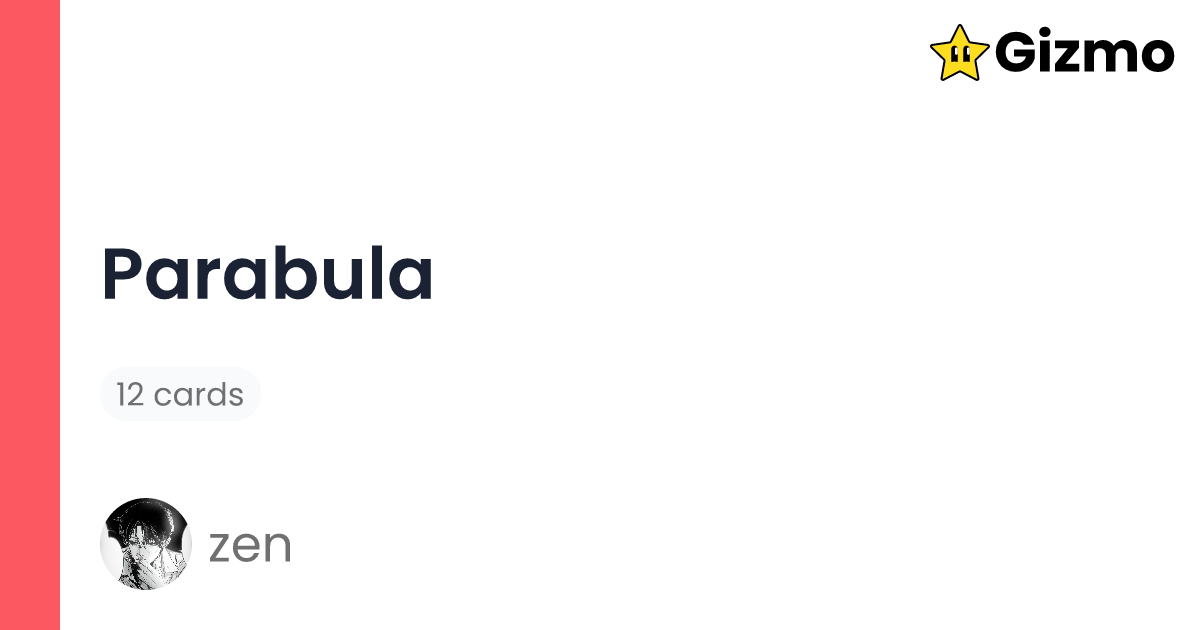 Parabula | Flashcards