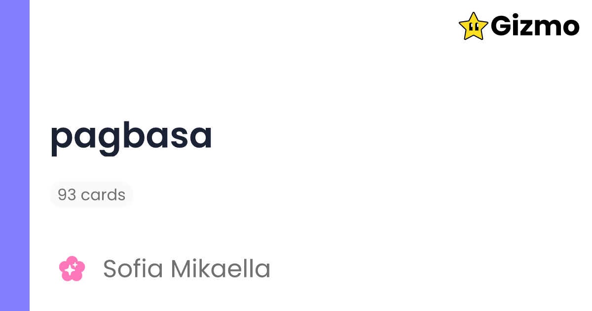 Pagbasa | Flashcards