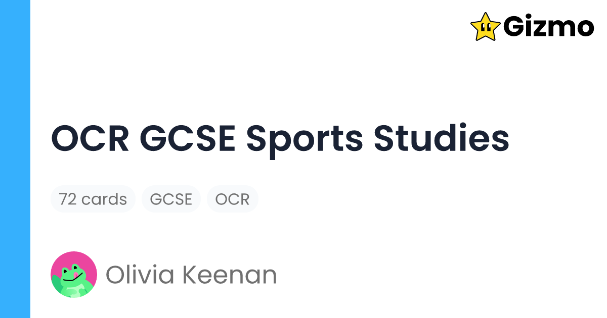 Ocr Gcse Sports Studies | Flashcards