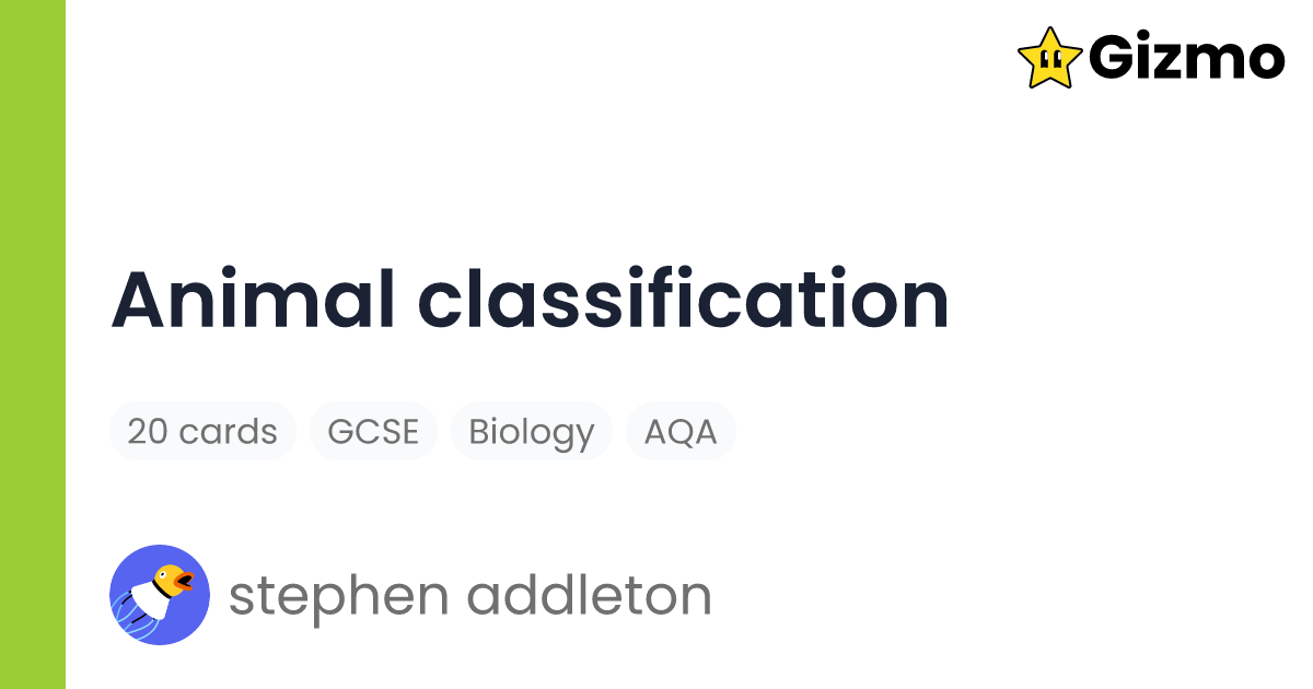 Animal Classification | Flashcards