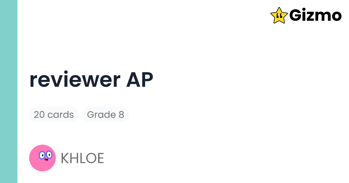 Reviewer Ap | Flashcards