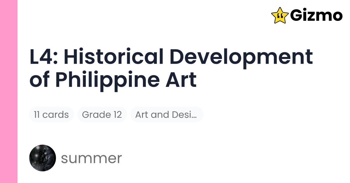 L4: Historical Development Of Philippine Art | Flashcards