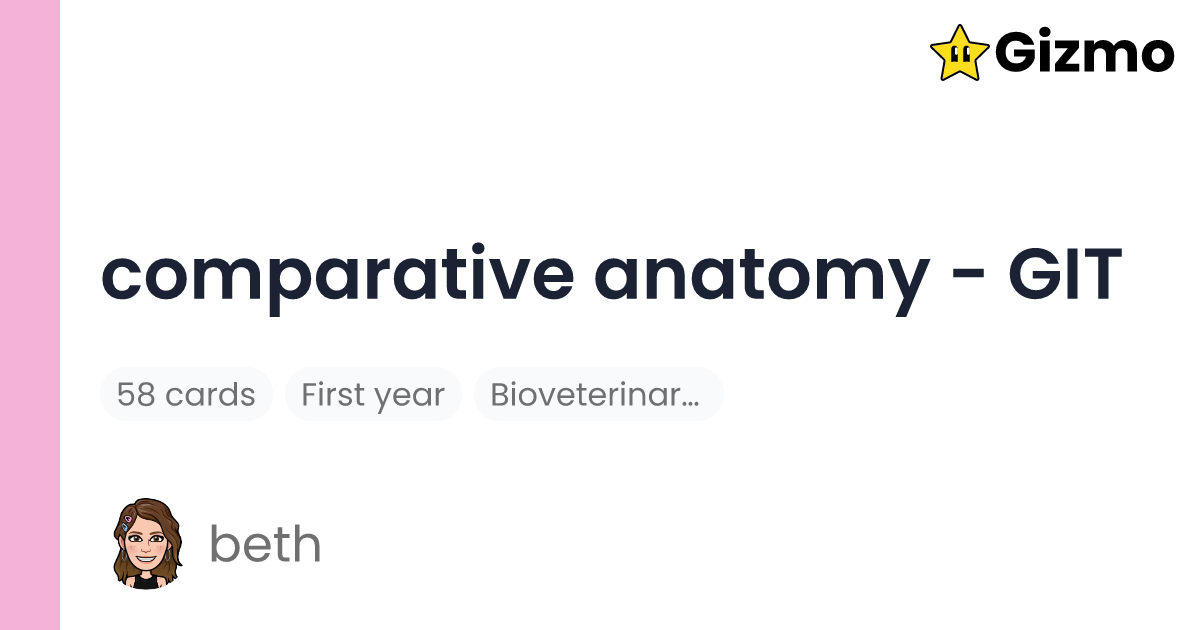 Comparative Anatomy - Git | Flashcards