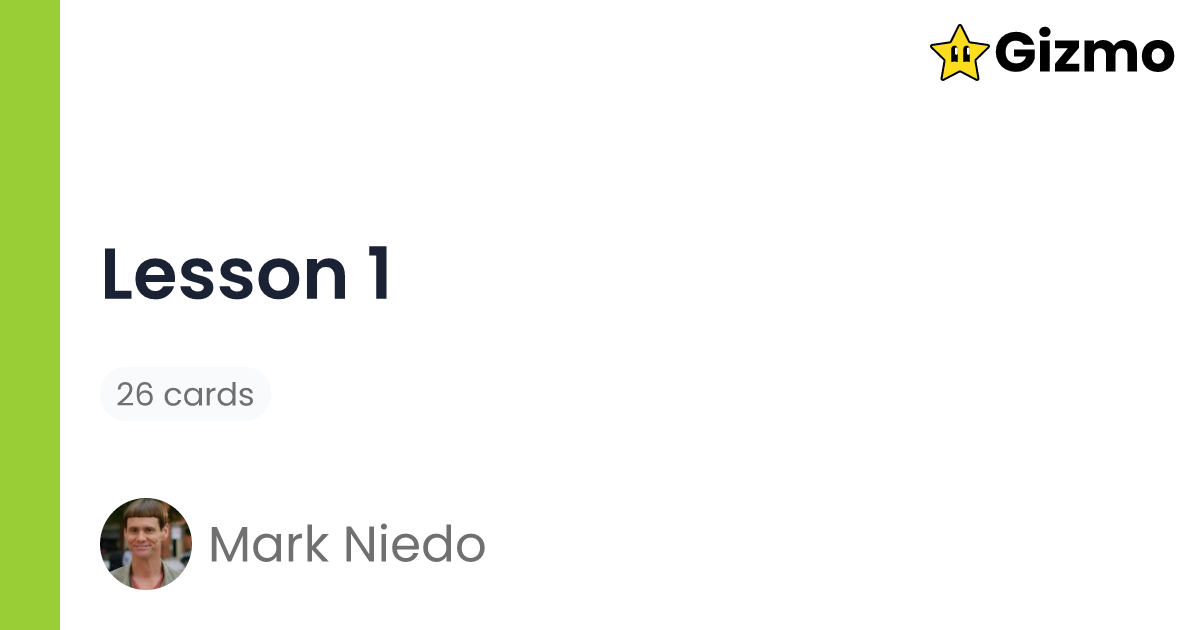 Lesson 1 | Flashcards
