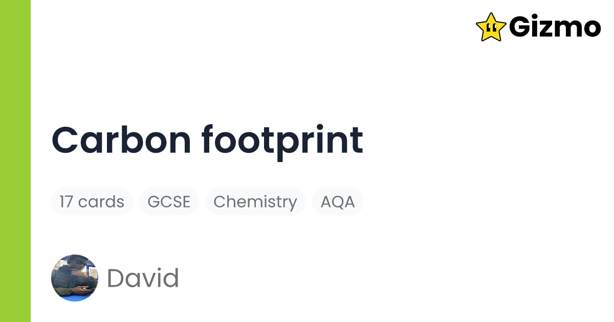 Carbon Footprint | Flashcards