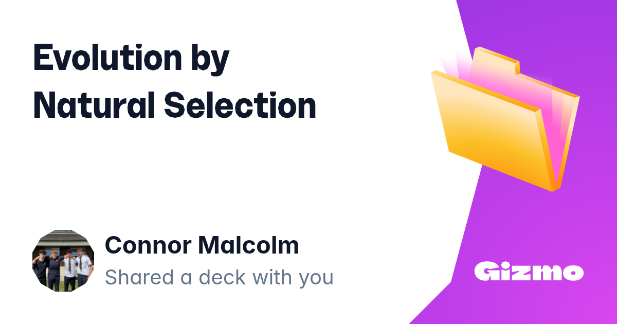Evolution by Natural Selection | Flashcards