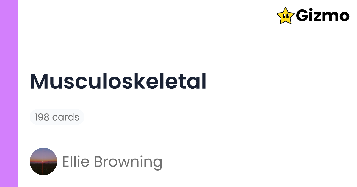 Musculoskeletal | Flashcards