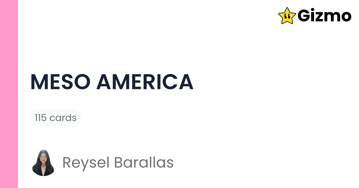 Meso America | Flashcards