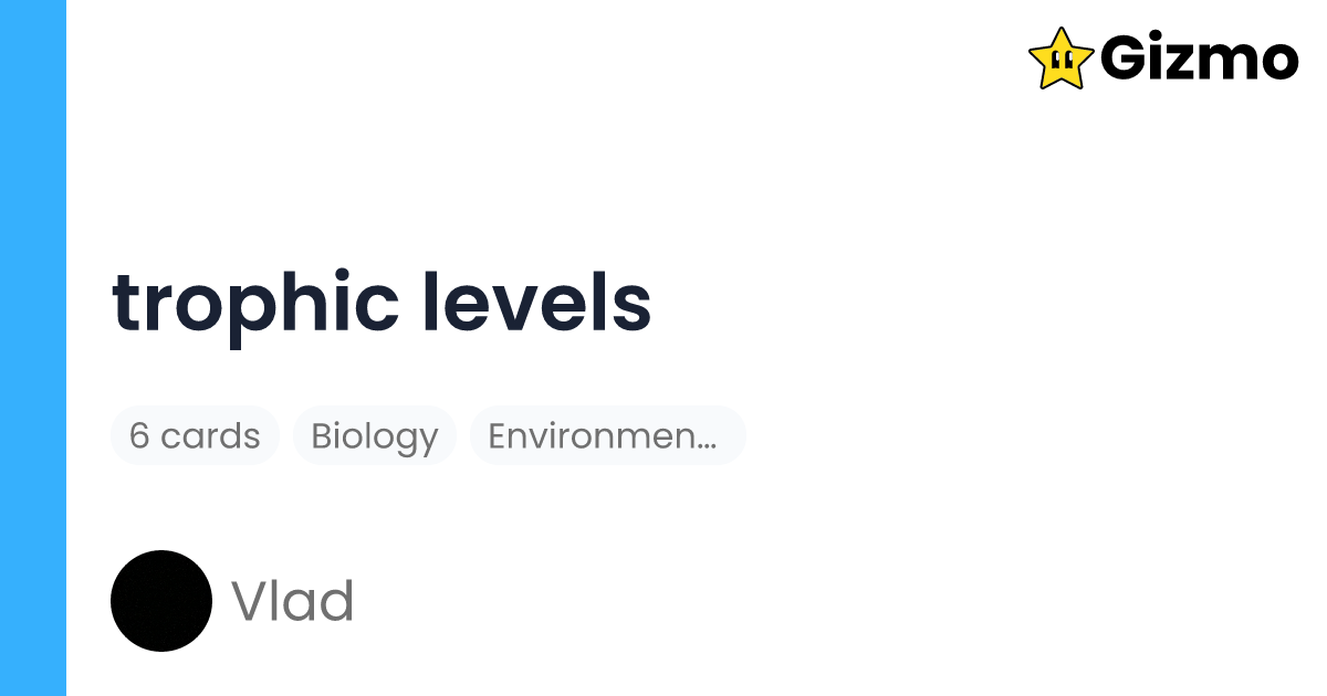 Trophic Levels | Flashcards