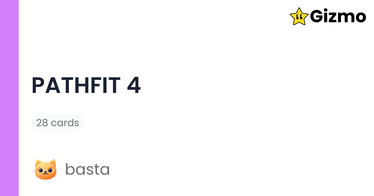 Pathfit 4 | Flashcards