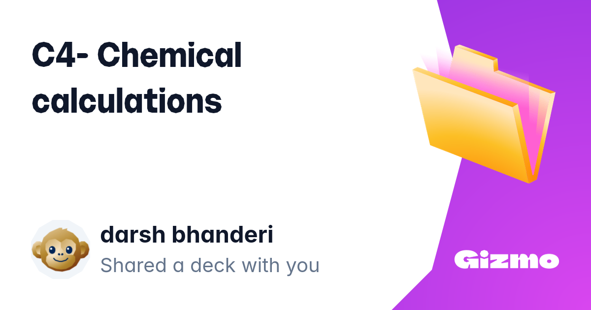 C4- Chemical Calculations | Flashcards