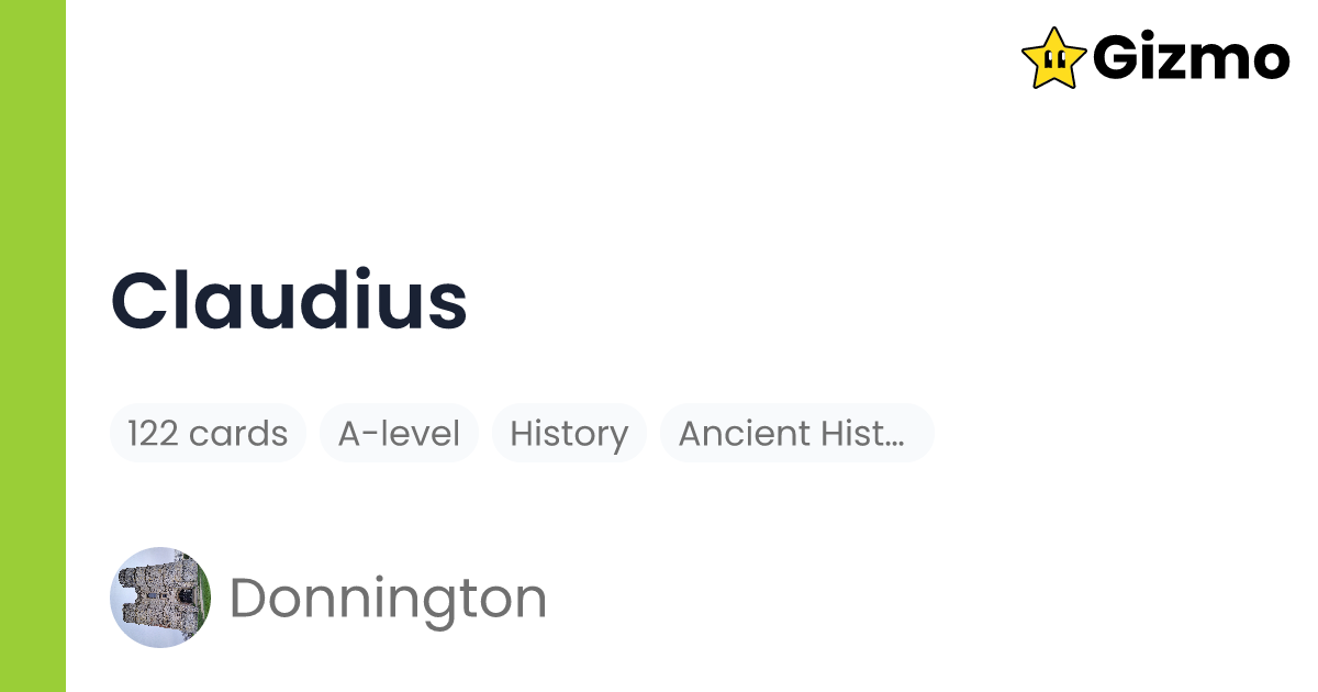 Claudius | Flashcards