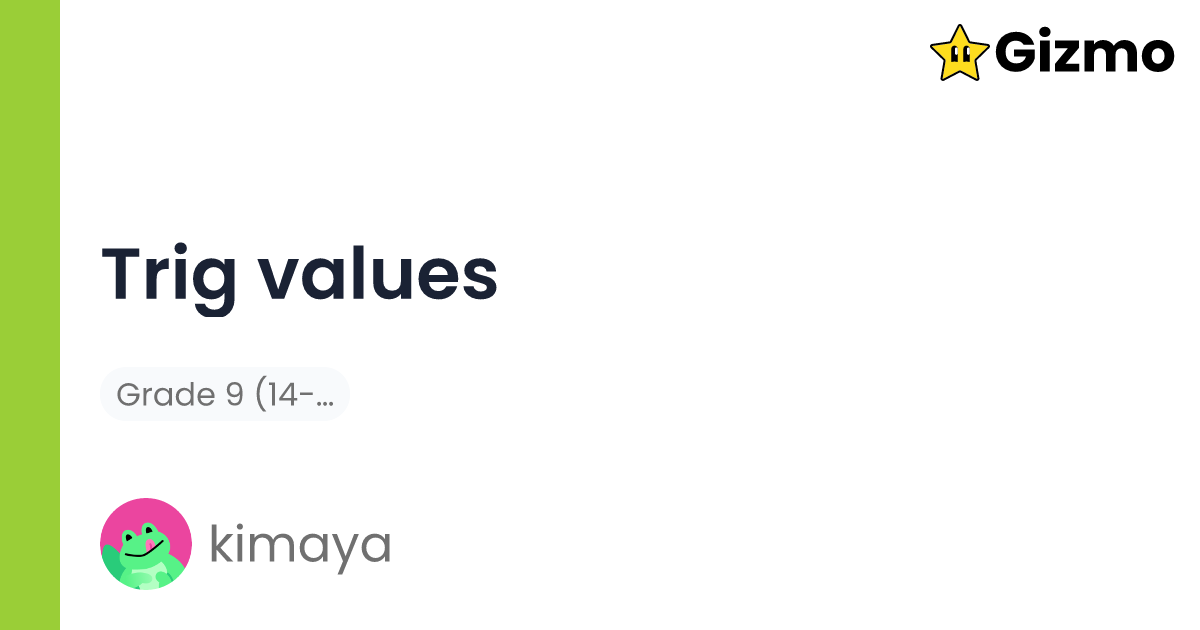 Trig Values Flashcards