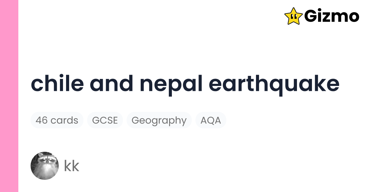 Chile and Nepal Earthquake | Flashcards