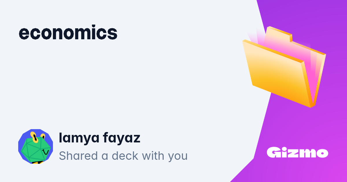 Economics | Flashcards