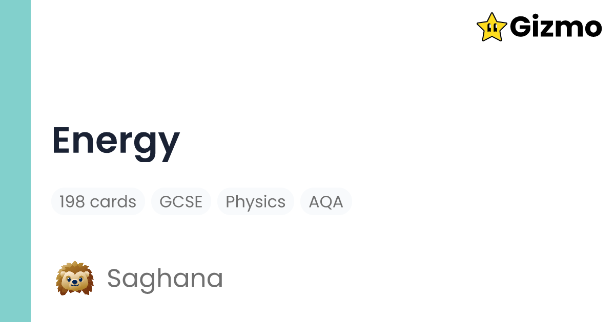 Energy | Flashcards