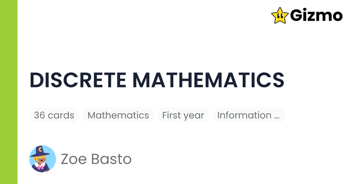 Discrete Mathematics | Flashcards