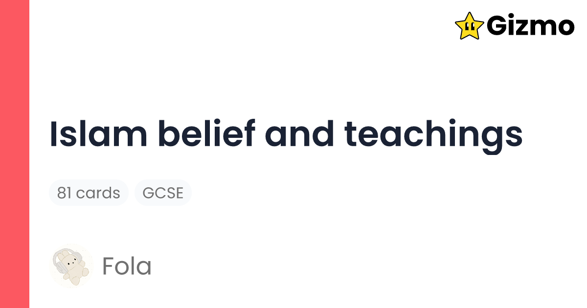 Islam Belief and Teachings | Flashcards