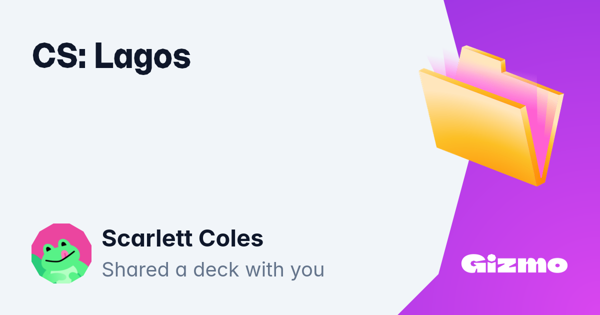Cs: Lagos | Flashcards