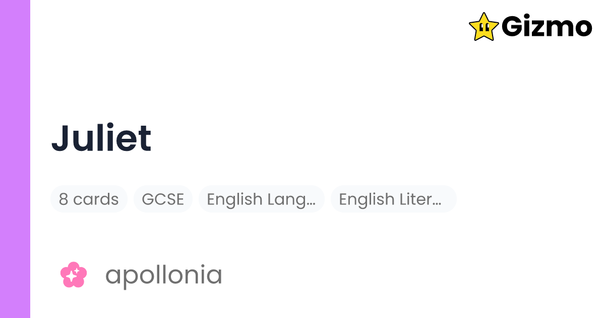 Juliet | Flashcards