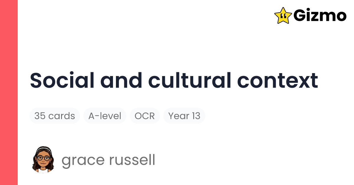 Social and Cultural Context | Flashcards