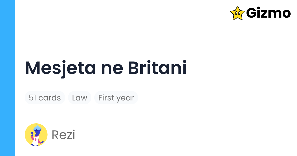 Mesjeta Ne Britani | Flashcards