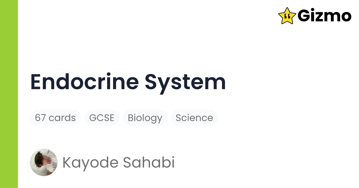 Endocrine System | Flashcards