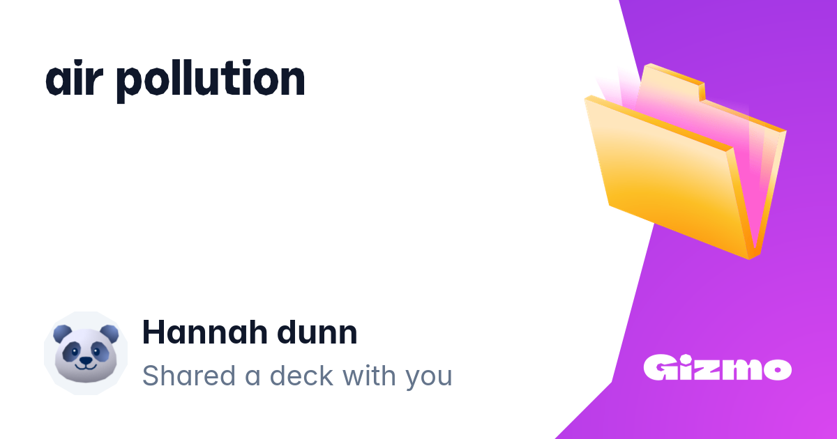 Air Pollution | Flashcards