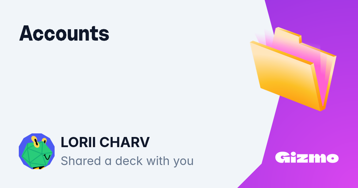 Accounts | Flashcards