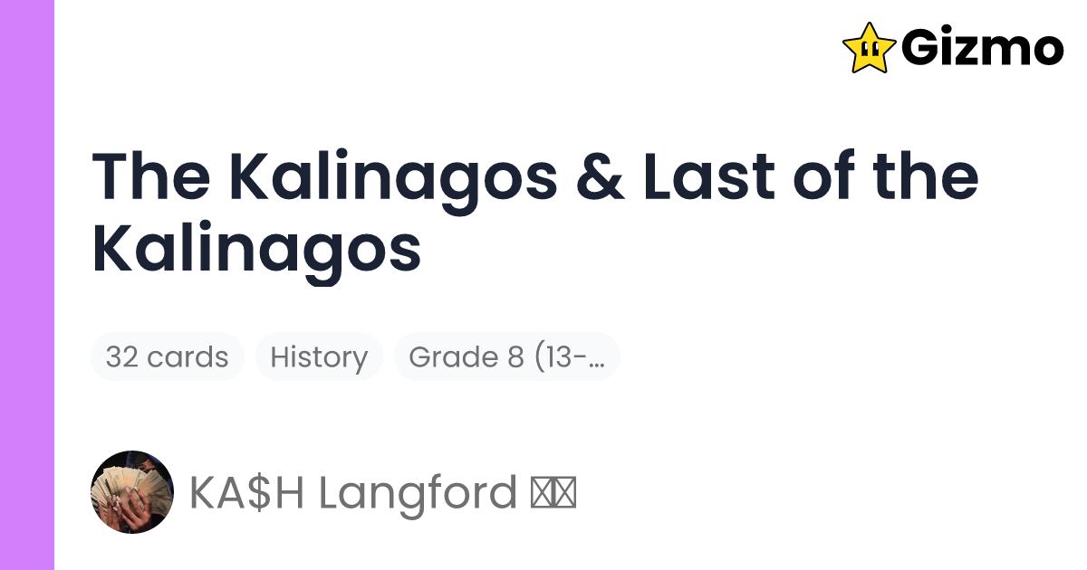 The Kalinagos & Last Of the Kalinagos | Flashcards