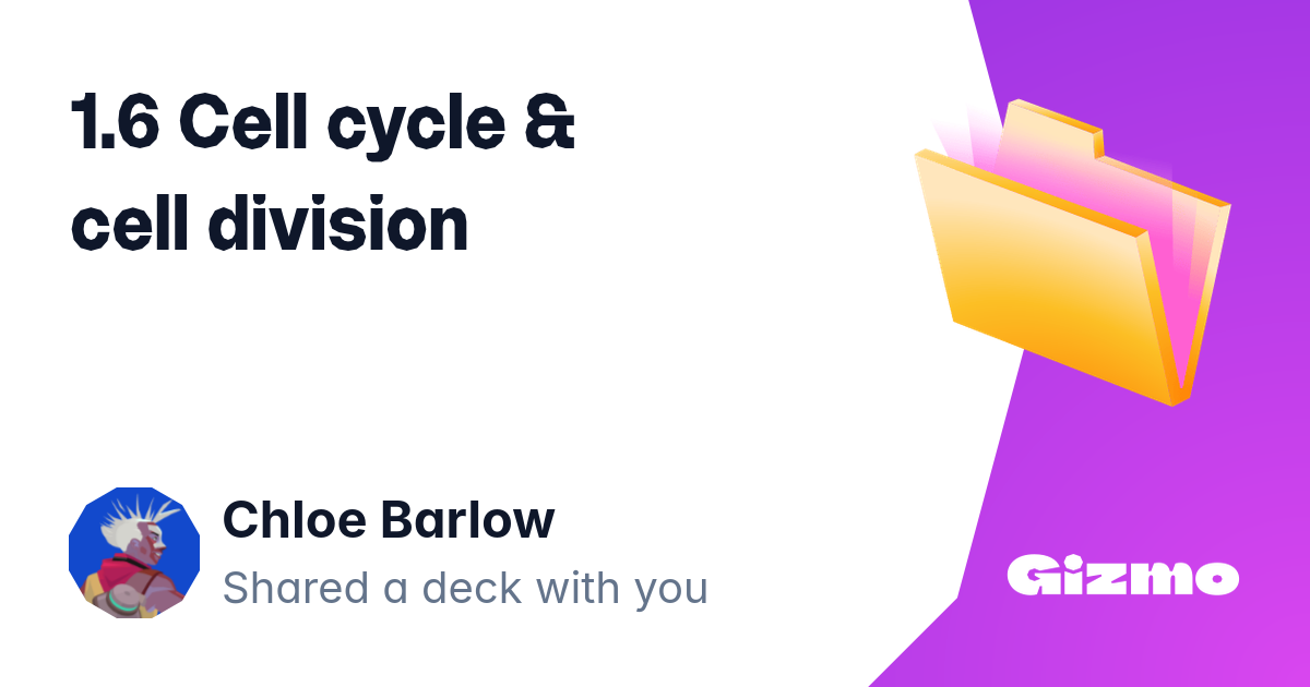 1.6 Cell Cycle & Cell Division | Flashcards