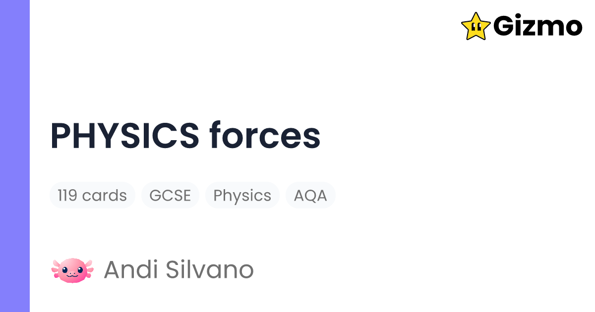 Physics Forces | Flashcards