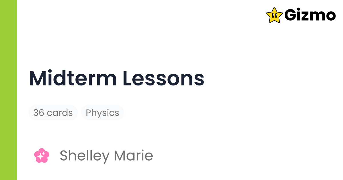 Midterm Lessons | Flashcards