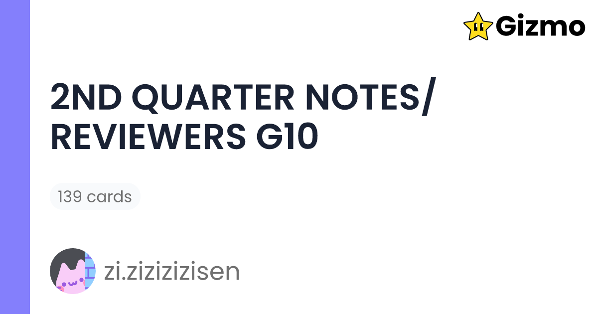 2nd Quarter Notes/reviewers G10 | Flashcards